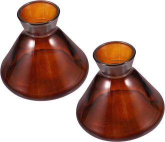 Cabilock 2 Stück Öffnung Aromatherapie Glas diffusorflasche Transparent Nachfüllbar Wiederverwendbar Haushaltsflasche für Ätherische Öle Raumduft