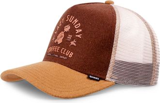Djinns Lazy Barista (beige/Brown/Creme) - Trucker Cap Meshcap Hat Kappe Mütze Caps