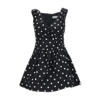 Self Portrait Femme, Robes, Noir, Taille: 36 FR Mini-robe en coton &agrave; pois