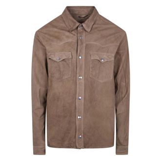 Giorgio Brato Homme, Chemises, Brun, Taille: L Texas Shirt