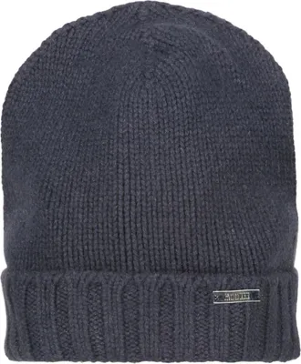 Moorer Bonnet Vetta en maille c&ocirc;tel&eacute;e - Femme - Accessoires - Bleu - Taille: ONE Size