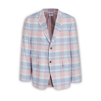 Thom Browne Karierter Blazer mit kariertem Muster - - Suits - Herren - Mehrfarbig - XL