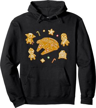 Star Wars Holiday Christmas Gingerbread Cookie Heroes Pullover Hoodie