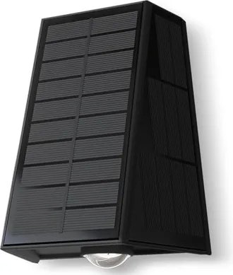 Calex Matera Applique Murale Solaire, &Eacute;clairage Haut et Bas Ext&eacute;rieur, Lampe de Jardin Aliment&eacute;e par &Eacute;nergie Solaire, &Eacute;tanche, Noir