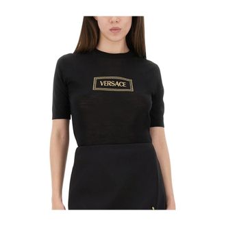 Versace Pulls &agrave; col rond - Femme - Pulls - Noir - Taille: 40 FR