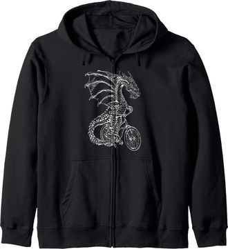 Seembo Dragon Cycling Fahrrad Lustiges Biker Animal Bike Kapuzenjacke