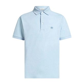 Etro Homme, Tops, Bleu, Taille: S Polo en jacquard cachemire