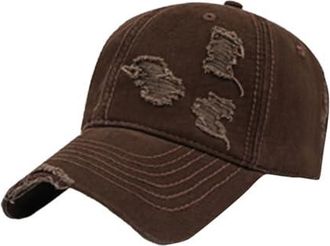 Generic Casquette de baseball vieillie pour homme et femme - En coton d&eacute;lav&eacute; - Profil r&eacute;glable - Casquettes et chapeaux en laine pour homme, C, Taille unique