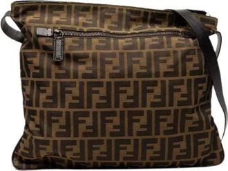 Fendi Sac bandouli&egrave;re en toile Pre-owned - Femme - Pre-owned - Brun - Taille: ONE Size