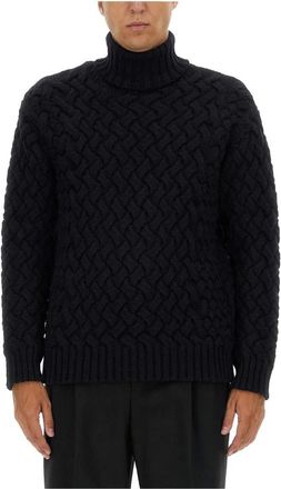 Dries Van Noten Homme, Pulls, Bleu, Taille: M M.k. Sweater