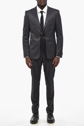 Corneliani CC COLLECTION Anzug aus Wollmischung mit Satin-Details Corneliani