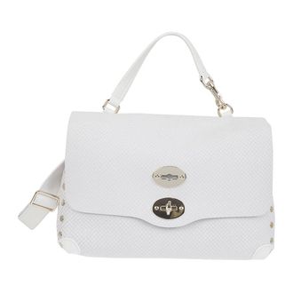 Zanellato Femme, Sacs, Blanc, Taille: ONE Size Sac en cuir nubuck &agrave; effet &eacute;cailles