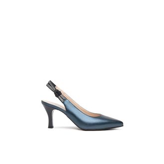 Nero Giardini Blaue Laminat Slingback Sandalen - - Shoes - Damen - Blau - 36 EU