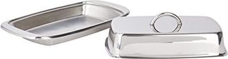 KitchenCraft Beurrier Avec Couvercle, Acier Inoxydable, Argent 19,5 X 10 X 8 cm