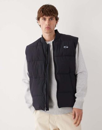 DC Rover - Steppweste in Schwarz mit Rei&szlig;verschluss