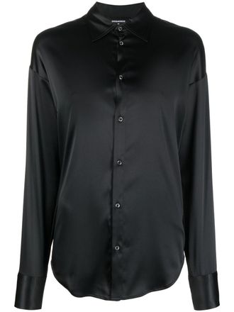 Dsquared2 pull satin&eacute; &agrave; ornements - Noir
