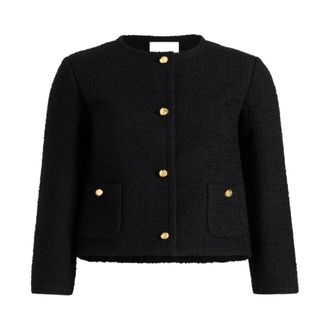 Patou Femme, Vestes, Noir, Taille: 38 FR Veste en tweed