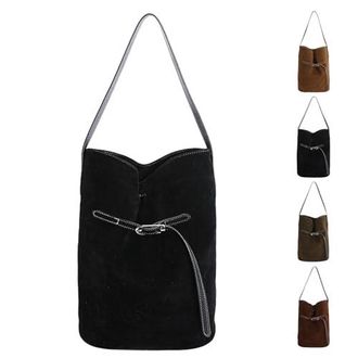 Generic Sac &agrave; bandouli&egrave;re en daim synth&eacute;tique pour femmes avec boucle de ceinture grand mod&egrave;le Hobo pour travail voyage