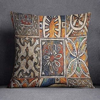 Bonamaison Le Jardin du Lin Kissenhüllen, Cotton, Mehrfarbig, 45x45