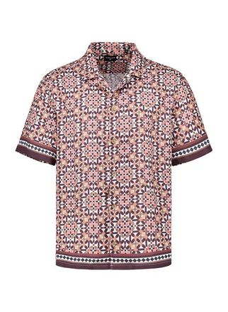 Strellson Herren Kurzarmhemd blau Lyocell