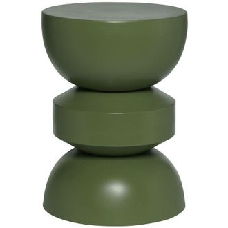 Sweeek Sweeek - Table dappoint. bout de canapé. table de chevet en métal. vert kaki. Assa. Ø32 x h 44.5cm