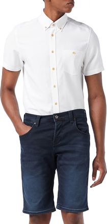 Mustang Jeans Herren Chicago Jeans-Shorts, dunkelblau, 33W