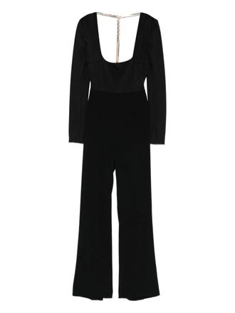 Galvan Liquid Chain Jumpsuit - Schwarz