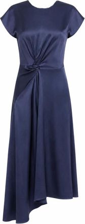 Victoria Beckham Femme, Robes, Bleu, Taille: 38 FR Twist Waist Dress