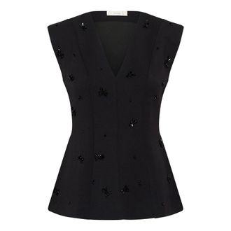 Inwear Top sans manches &agrave; sequins - Femme - Tops - Noir - Taille: 46 FR