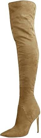 Generic Generisch Bottines pour femme - Bottes montantes au genou - Bottes dhiver pour femme - Bottes dhiver tendance - Talons hauts - au-dessus du genou - Bo