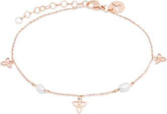 Tamaris Pearl Flower Bracelet - ros&eacute;gold - Armband mit Zirkoniasteinen und Bl&uuml;tenanh&auml;ngern aus Edelstahl