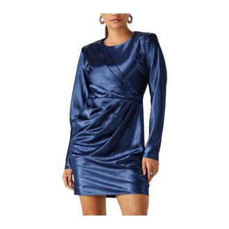 Y.A.S Gisela LS Kleid - - Dresses - Damen - Blau - M