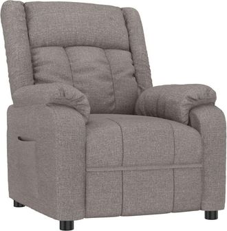 vidaXL Fauteuil inclinable Taupe Tissu vidaXL