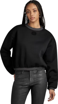 G-Star G-Star RAW Damen Badge Logo Oversized Sweatshirt, Schwarz (dk Black D24218-C235-6484), XL