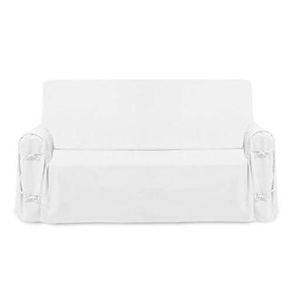 Soleil d'Ocre Panama Housse de canapé en Coton Blanc 100X200 X60 cm