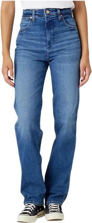 Wrangler Femme, Jeans, Bleu, Taille: W25 L32 Jean Droit Mom