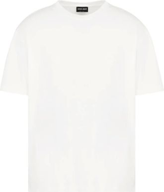 Giorgio Armani t-shirt &agrave; col rond - Blanc