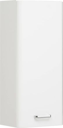 PELIPAL Badezimmer Hängeschrank Quickset 359 in Weiß Hochglanz, 30 cm breit | Bad Wandschrank mit 1 Tür und 2 Einlegeböden