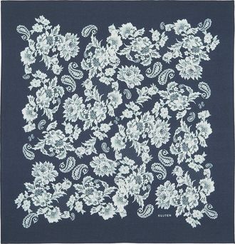 Kujten Grand bandana soie-cachemire imprim&eacute; - Grand Bandana Helia Lace