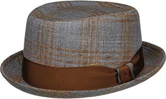 Alfonso d'Este Chapeau en Tissu Milavo Pork PiedEste Homme - Made in Italy Lin chapeauen Soie avec Doublure, Ruban Gros Grain Printemps-&eacute;t&eacute; - L (58-59 cm) Denim