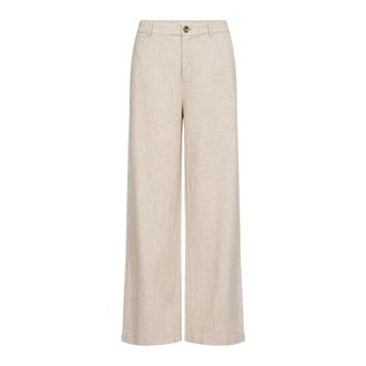 Part Two French Oak Melange Wide Leg Hosen - - Trousers - Damen - Beige - XL