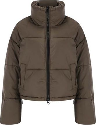 Generic Veste Femme Chaude Hiver Veste Femme Hiver Chic Manteau En Coton à Col Montant Court Pour Femmes Couleur Unie Slim Petit Chignon Manteau En Coton Long