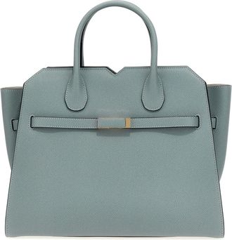 Valextra Femme, Sacs, Gris, Taille: ONE Size Milano Medium Handbag