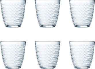 Luminarc Concepto Pampille Set mit 6 niedrigen Gläsern, Glas, 25 cl, geeignet für den Kühlschrank, nicht mikrowellengeeignet, recycelbar