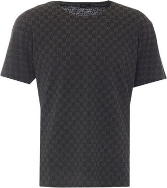 Gucci GG Logo T-Shirt - - Tops - Herren - Schwarzk - L