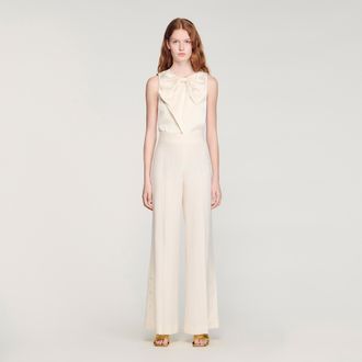 Sandro Pantalon droit &agrave; fentes boutonn&eacute;es