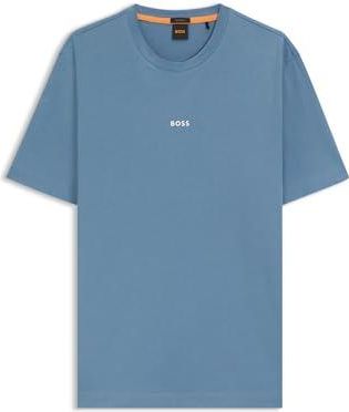 BOSS Hommes TChup T-Shirt en Coton Stretch avec Logo Contrastant
