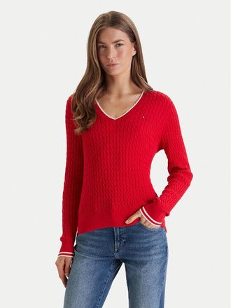 Tommy Hilfiger Pullover WW0WW44987 Rot Regular Fit