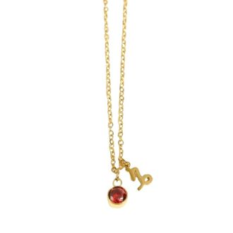 Dansk Copenhagen Wasserdichtes Steinbock-Halskette mit Granat - - Accessories - Damen - Gelb - ONE SIZE