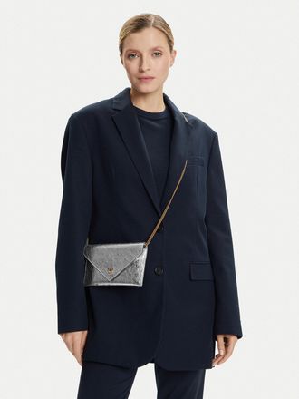 Pinko Handtasche PINKO Flat Purse Mini AI 25-26 PCPL 105347 A2OT Silberfarben